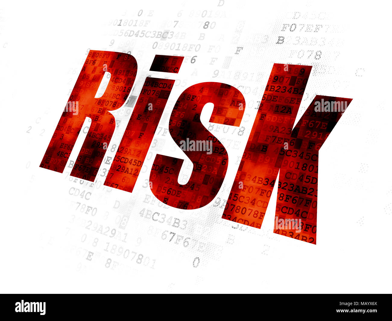 Finance concept: Risk on Digital background Stock Photo - Alamy