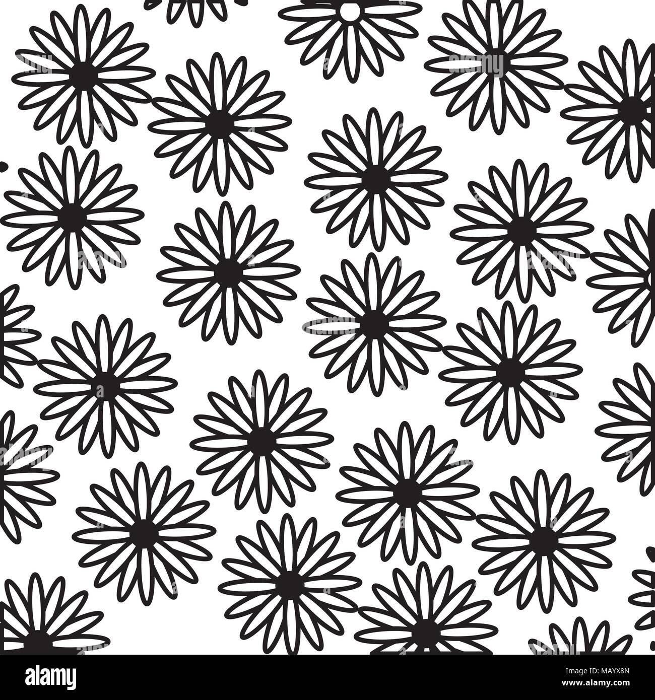 Abstract floral pattern outlined Stock Vector Images - Alamy