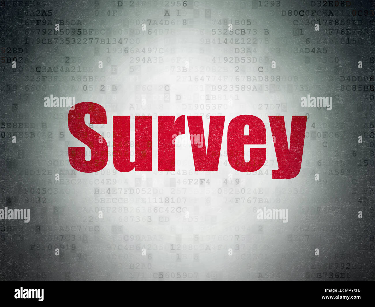 Science concept: Painted red word Survey on Digital Data Paper ...