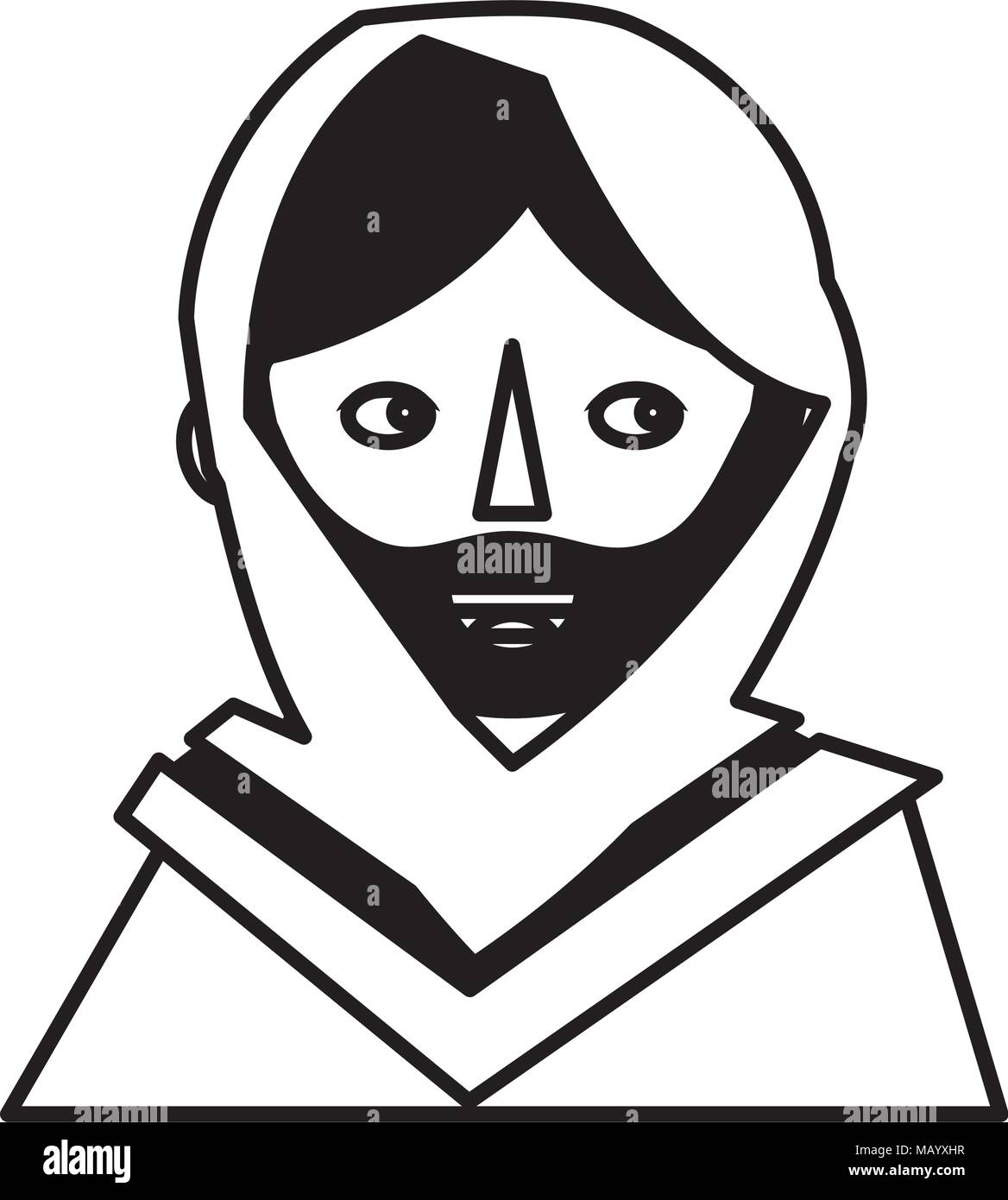 Jesus portrait art Stock Vector Images - Alamy