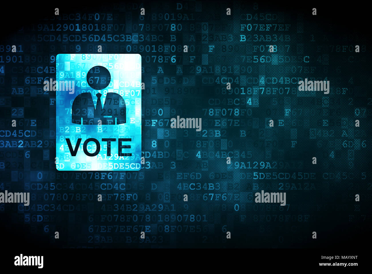 Political concept: Ballot on digital background Stock Photo - Alamy