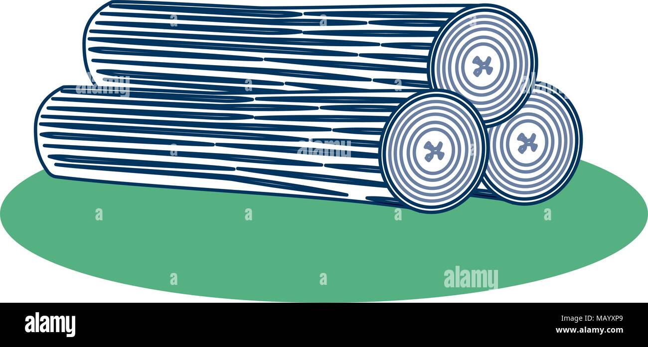 Pile cut tree logs Stock Vector Images - Alamy