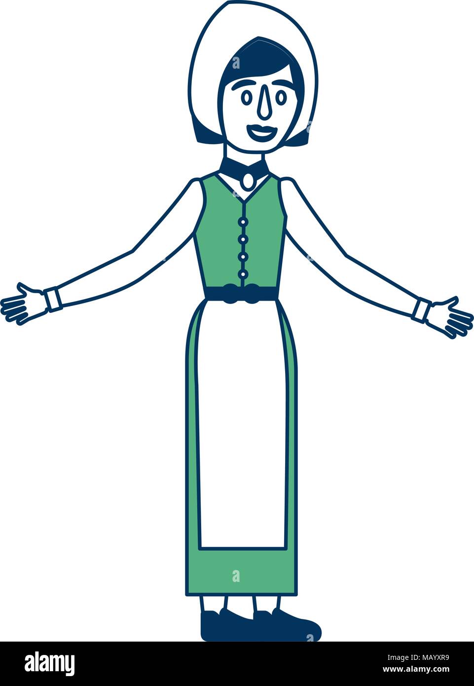 Woman in folk clothes Stock Vector Images - Alamy