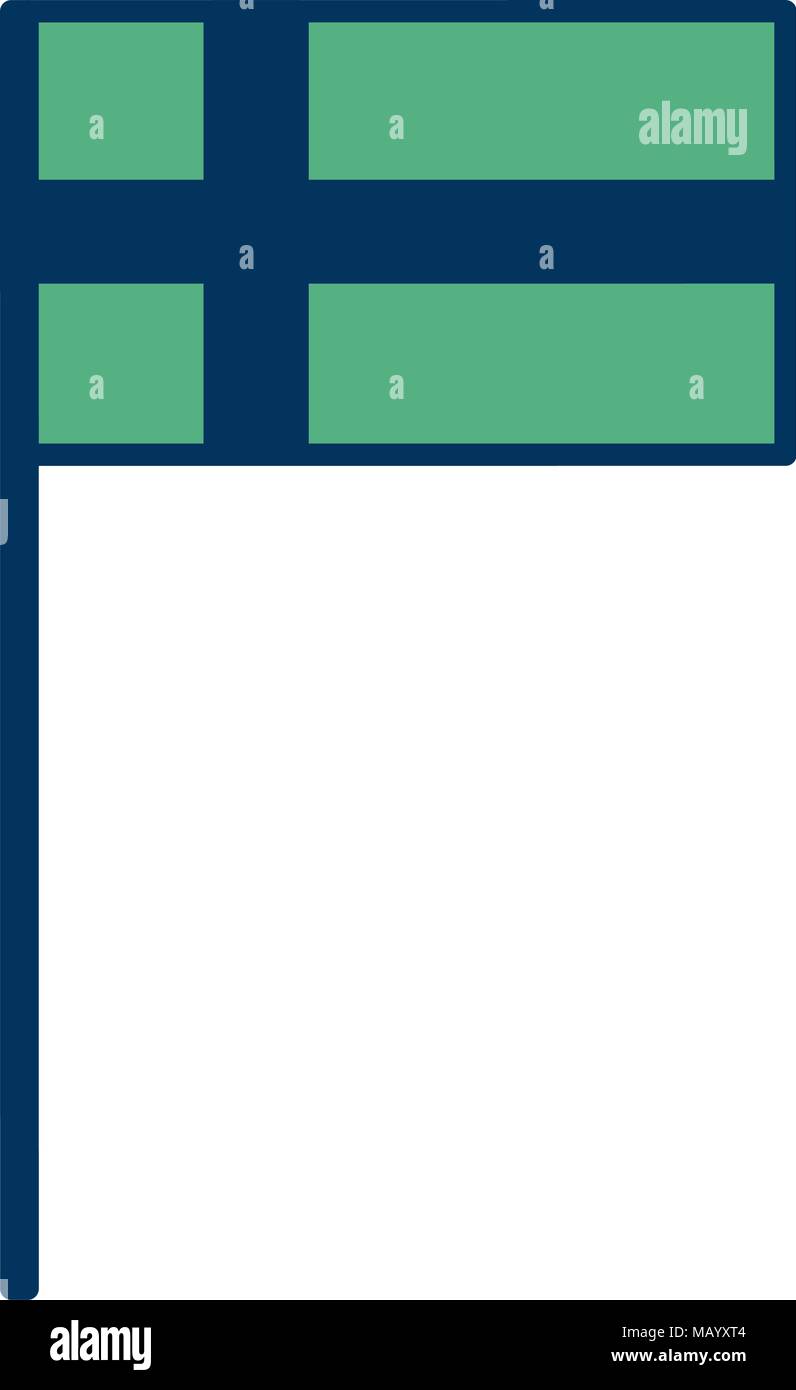 swedish national flag in pole emblem Stock Vector Image & Art - Alamy