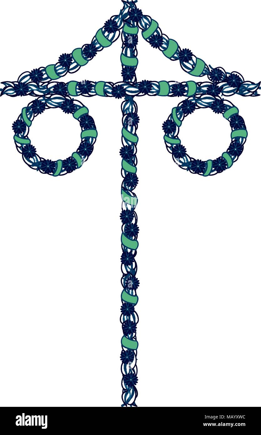 traditional midsummer pole and swedish symbol Stock Vector Image & Art ...