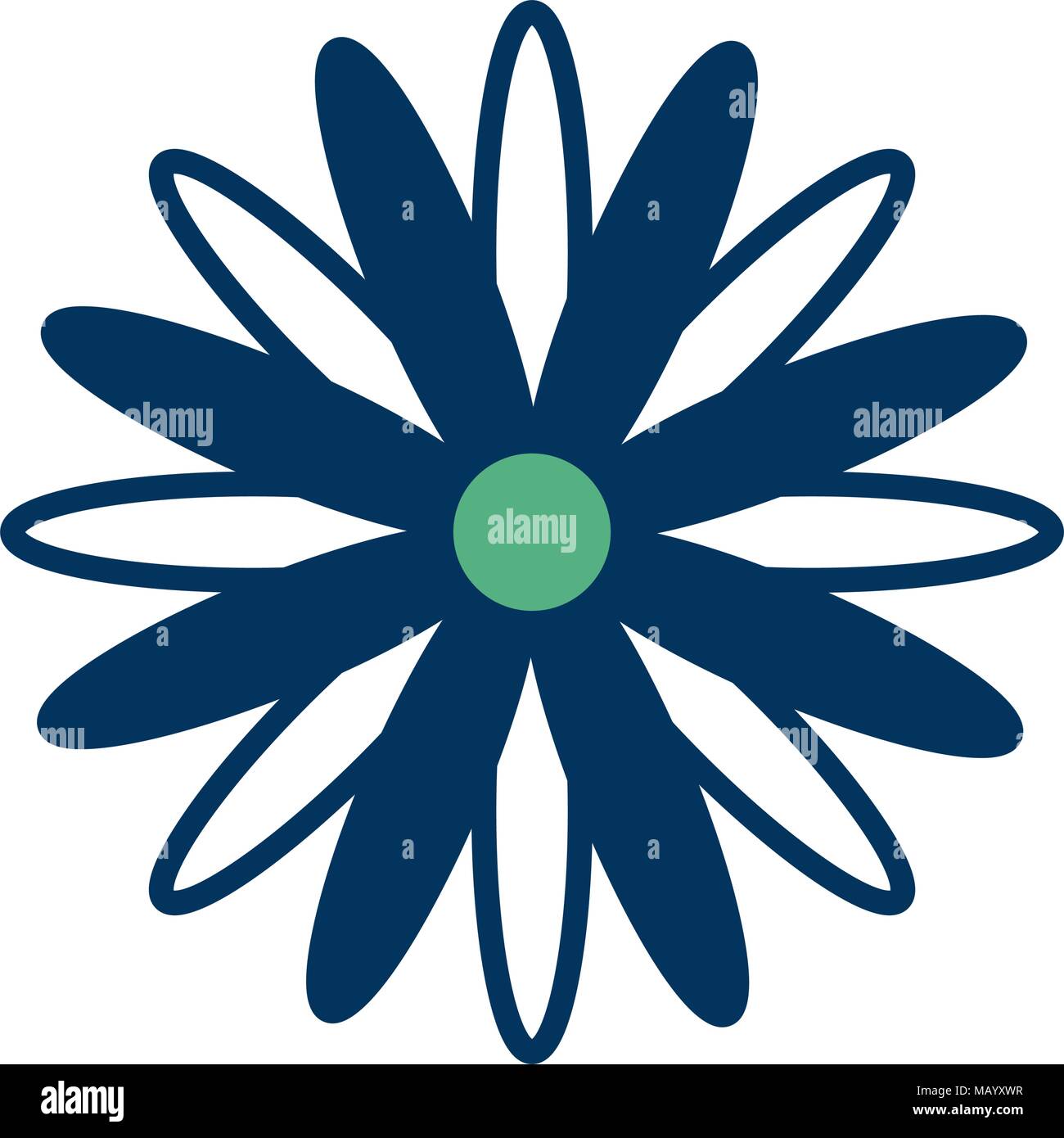 blue and green flower daisy decoration Stock Vector Image & Art - Alamy
