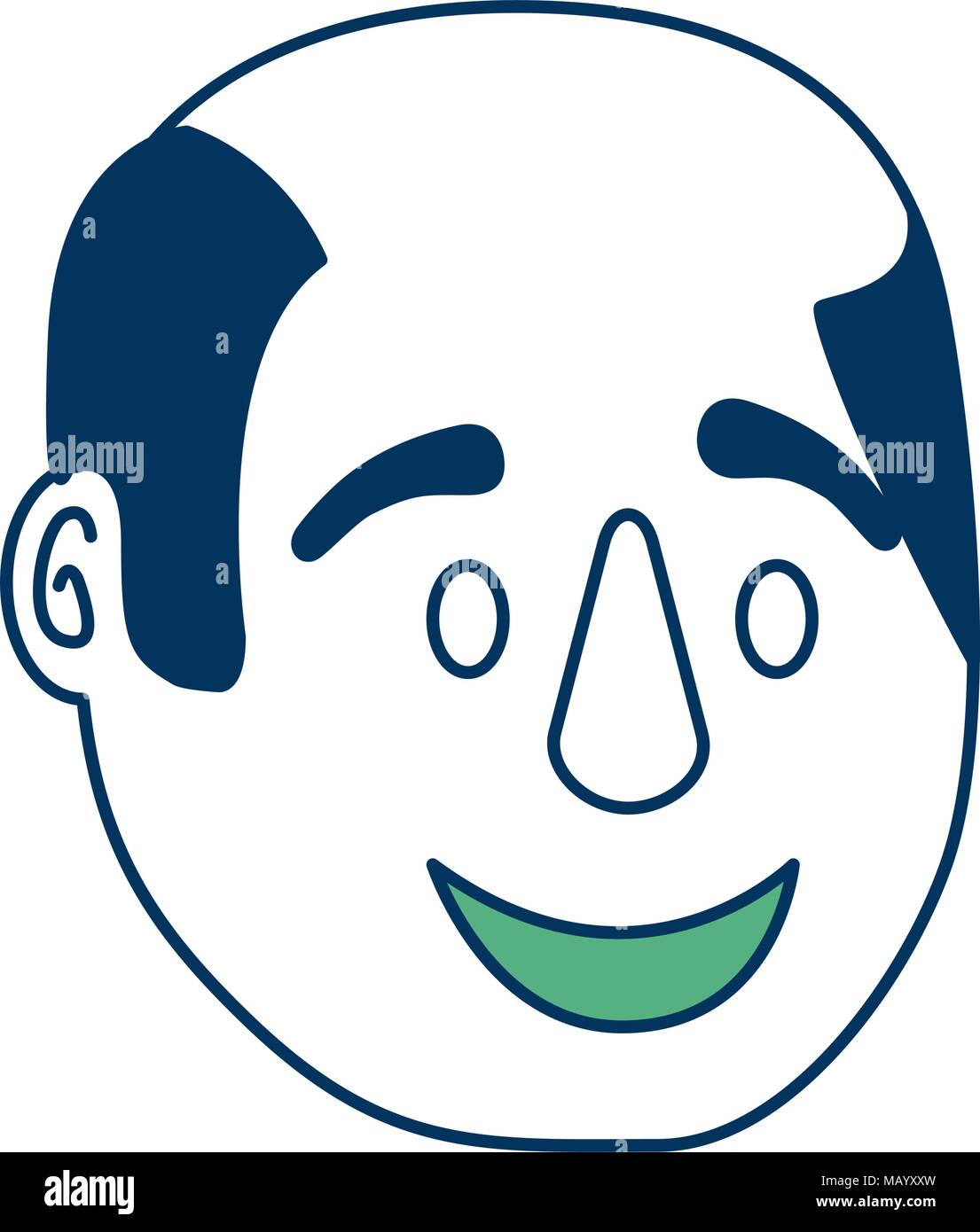cartoon man character face smiling Stock Vector Image & Art - Alamy
