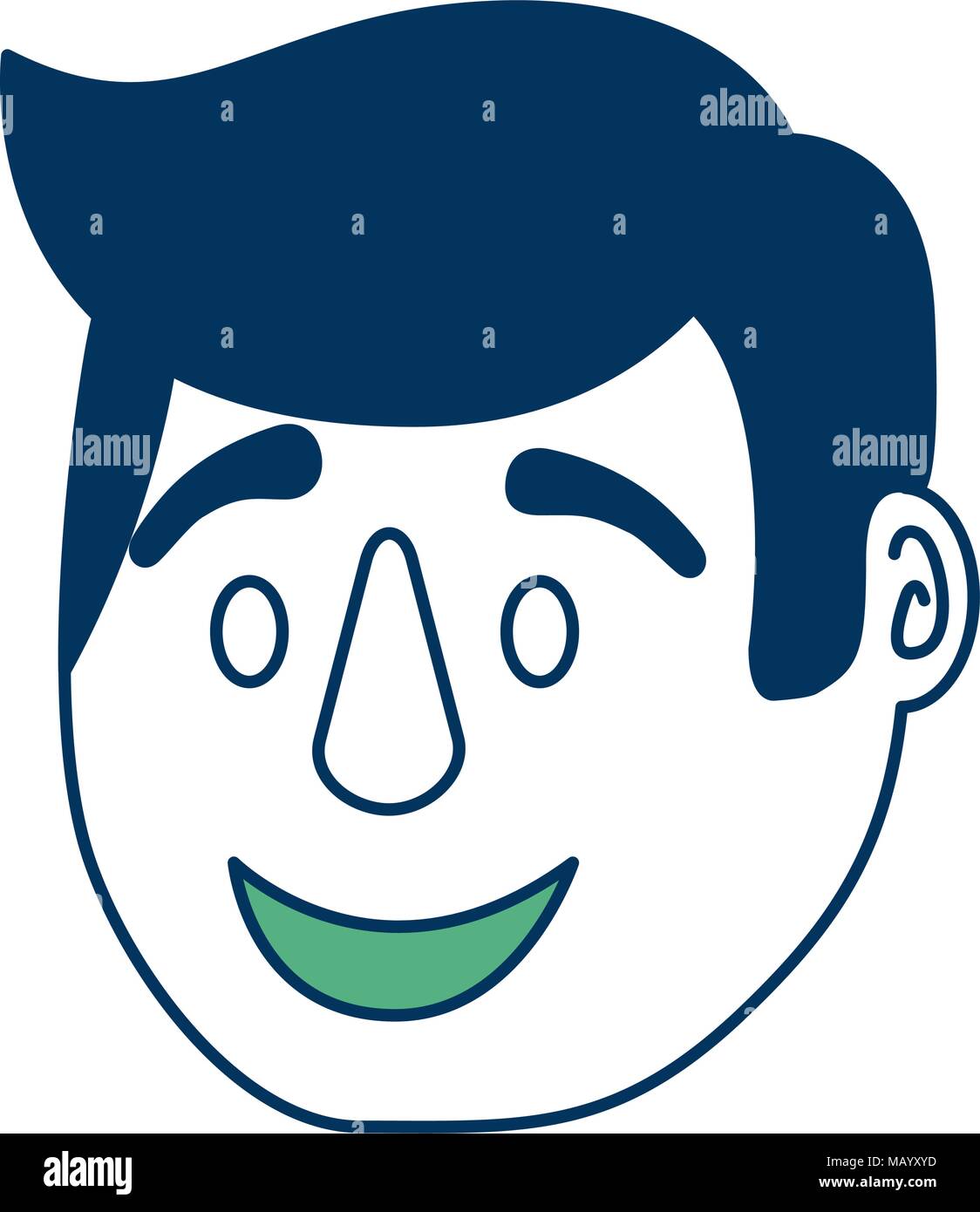 cartoon man character face smiling Stock Vector Image & Art - Alamy