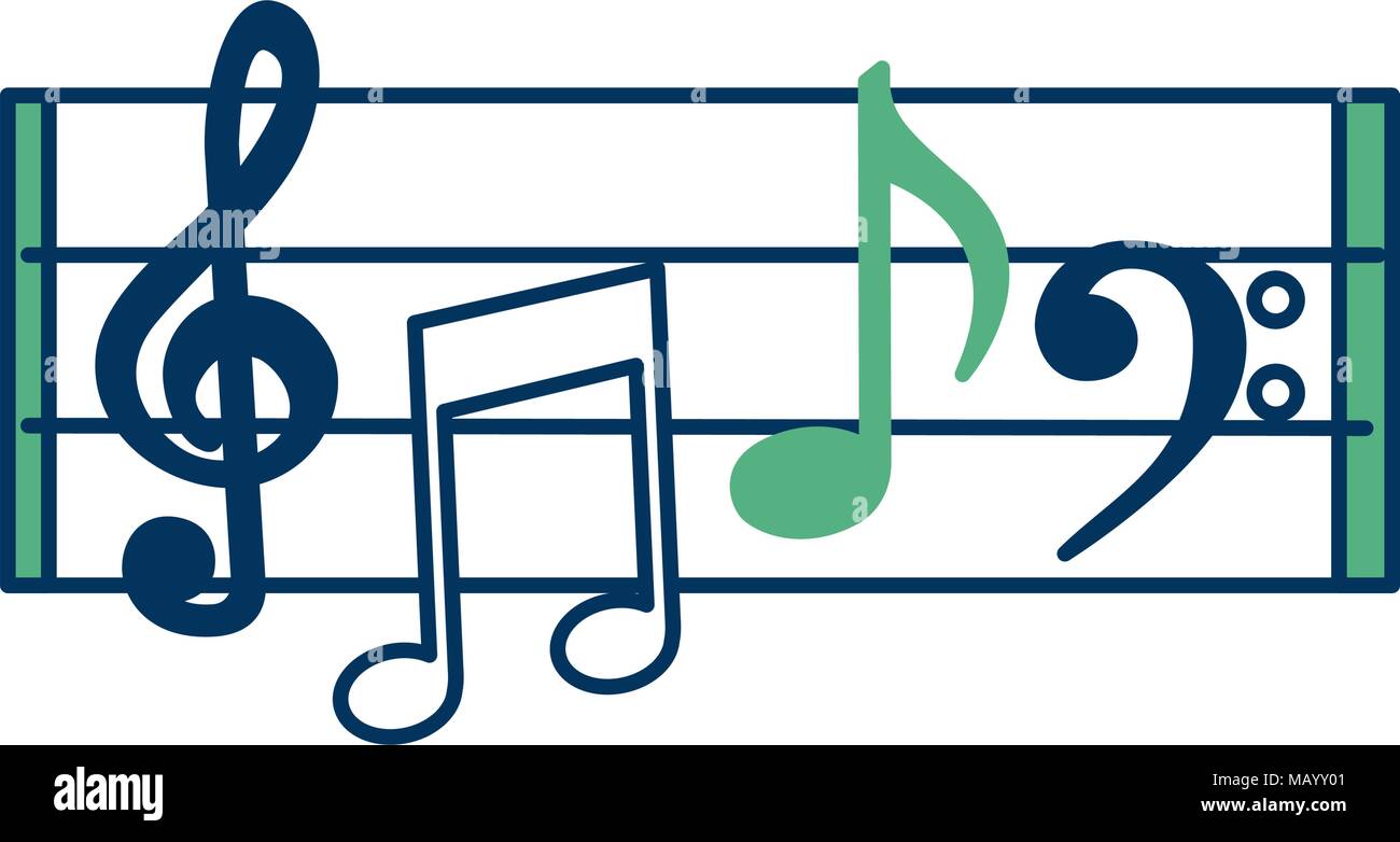 Music Notes On Staff Clipart