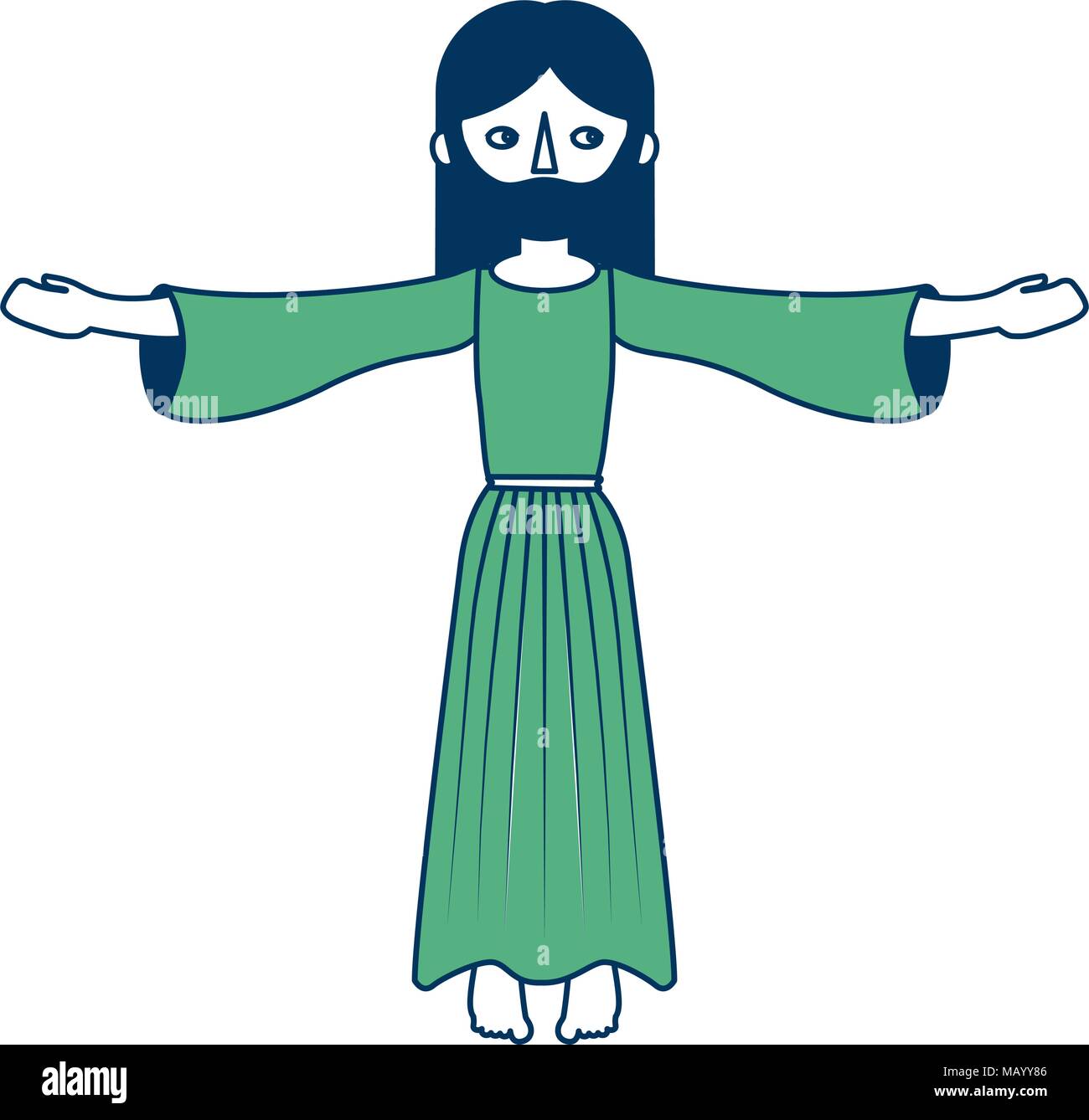 Religious man praying hands Stock Vector Images - Alamy