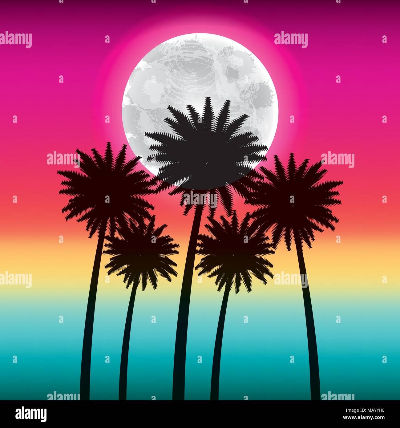 full moon party summer Stock Vector Image & Art - Alamy