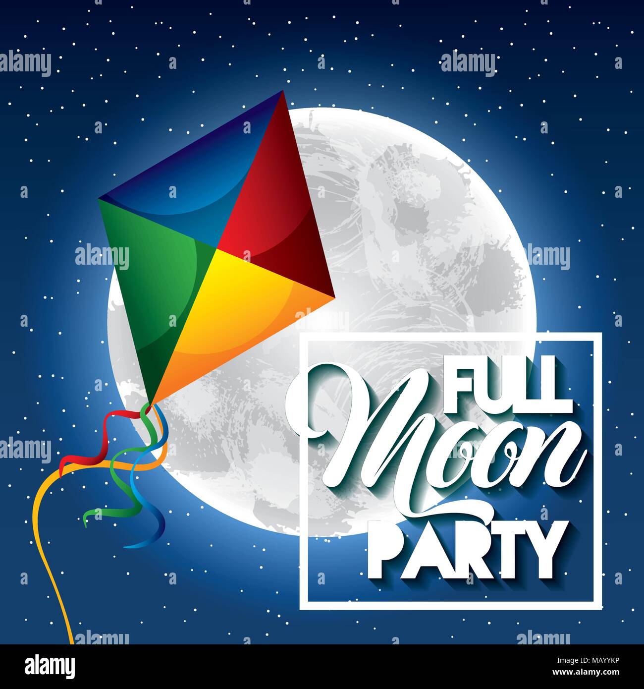 Full moon beach dance Stock Vector Images - Alamy