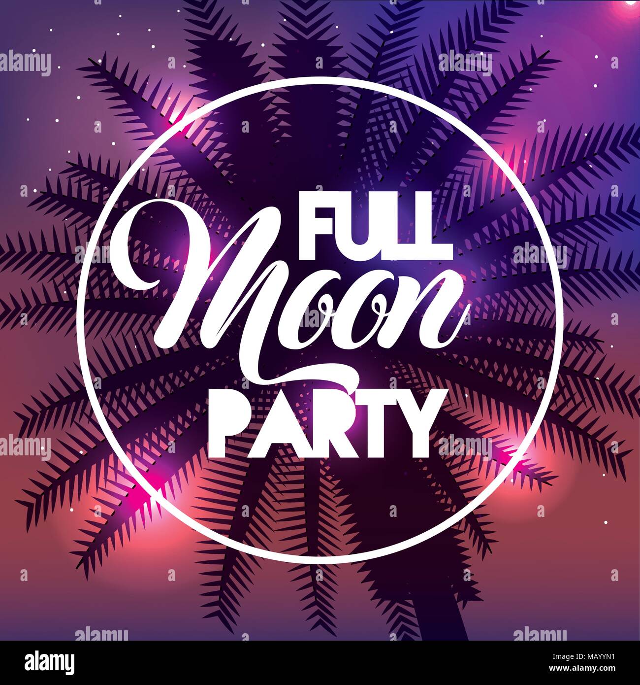 full moon party summer Stock Vector Image & Art - Alamy