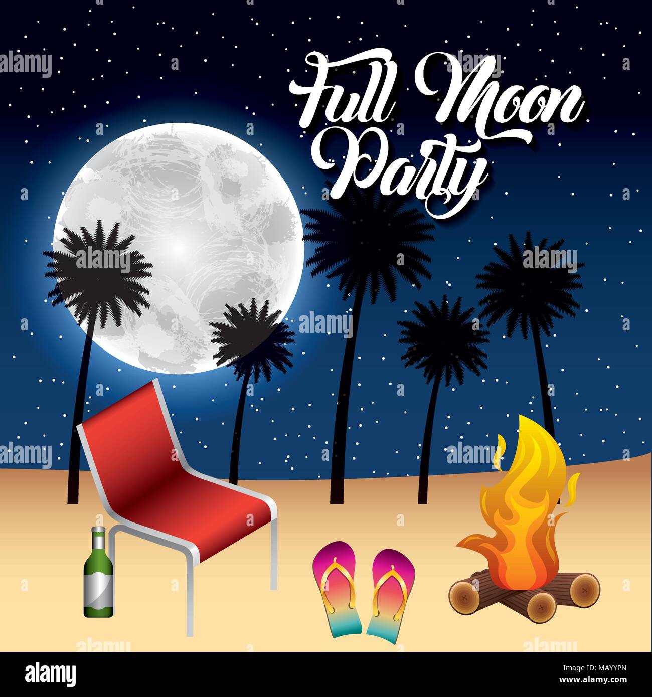 Full moon dance Stock Vector Images - Alamy