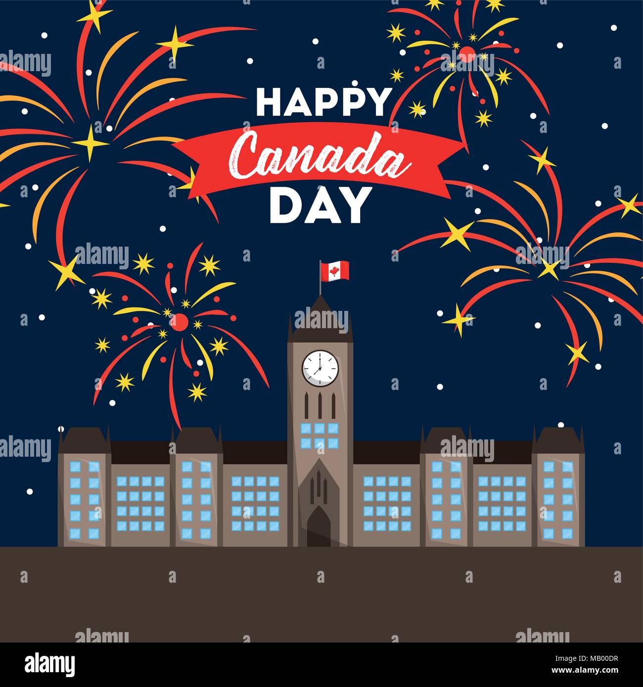Canada day fireworks ottawa Stock Vector Images - Alamy