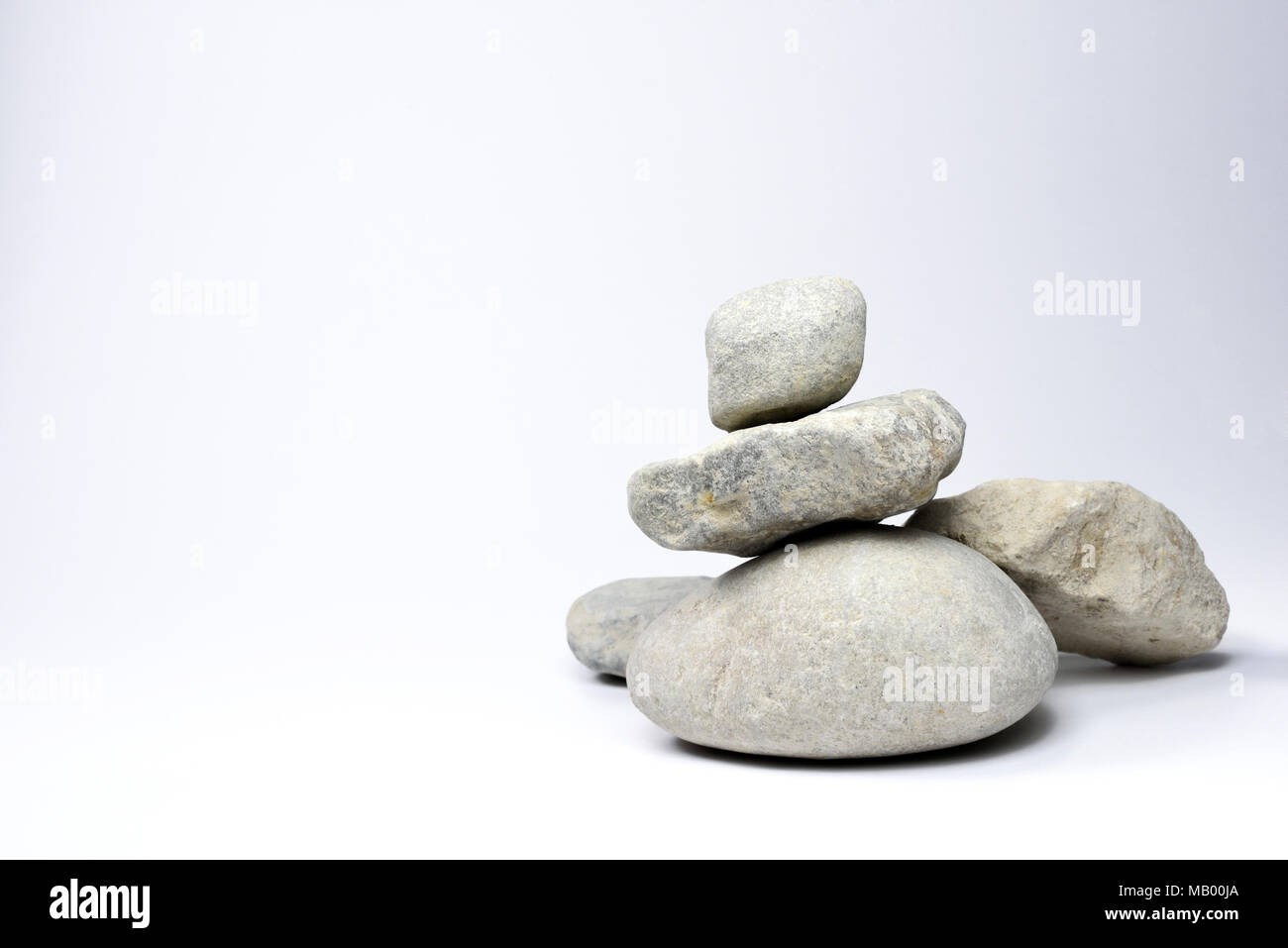 Stone stack, isolated pebbles, balanced stones. Wellness or zen scene ...