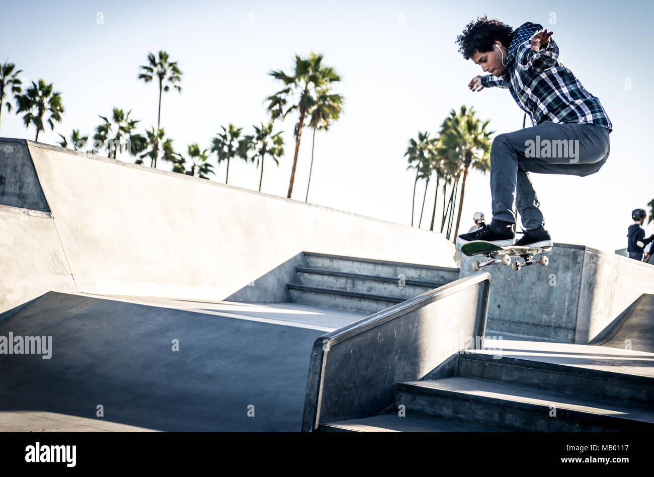 Skater in action in Los angeles Stock Photo - Alamy