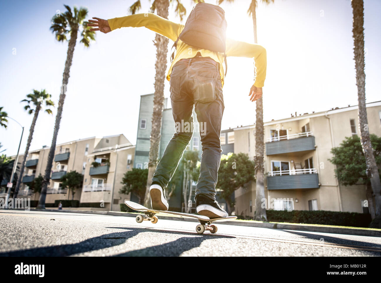 Skater in action in Los angeles Stock Photo - Alamy