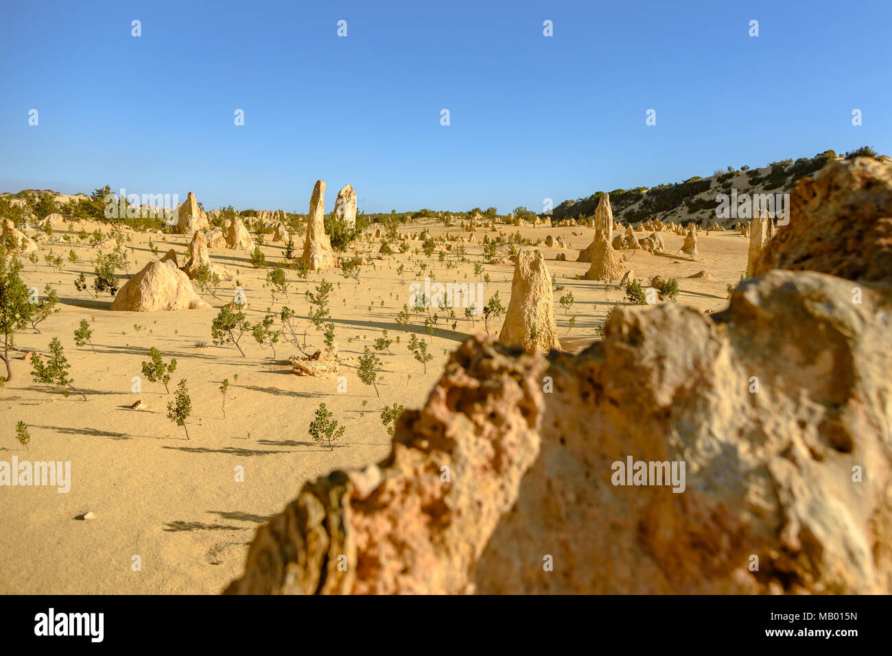 A closer shot of the rock formations at the Pinnacles, Australia Stock ...