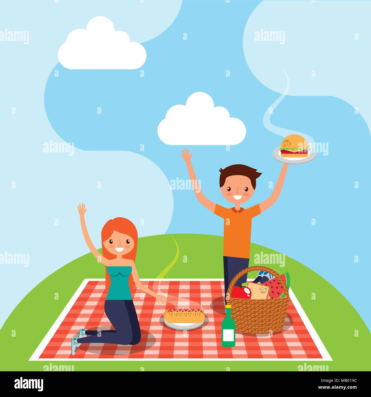 Woman steak happy Stock Vector Images - Alamy