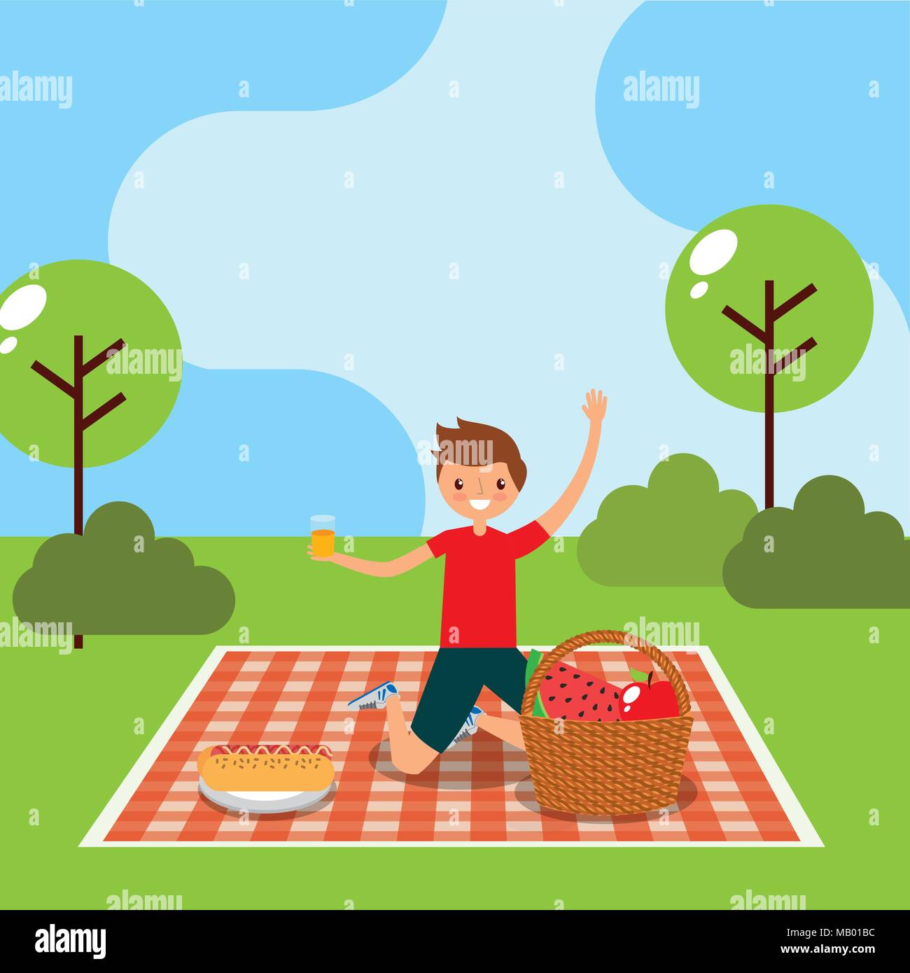 happy people picnic Stock Vector Image & Art - Alamy