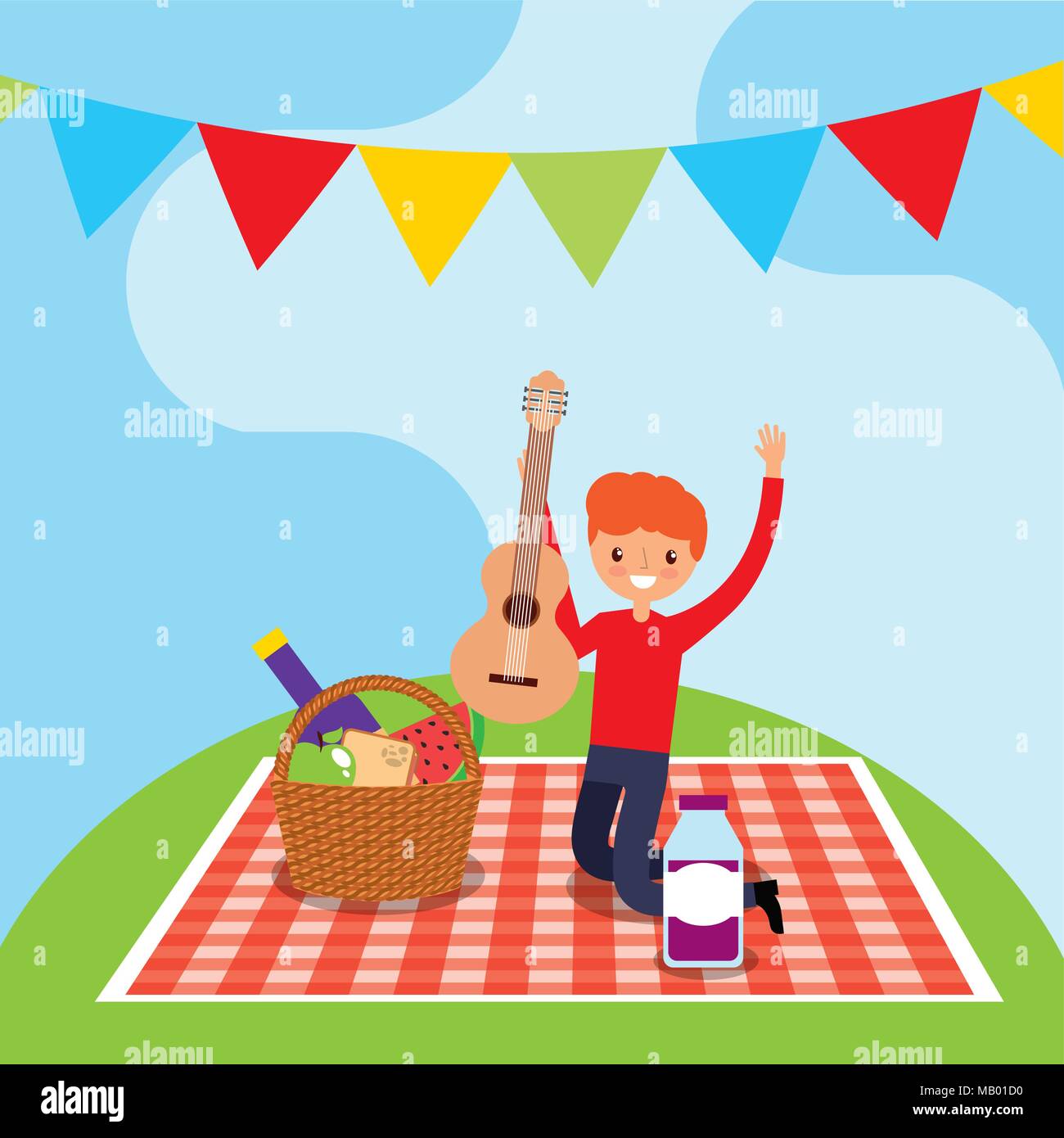 happy people picnic Stock Vector Image & Art - Alamy
