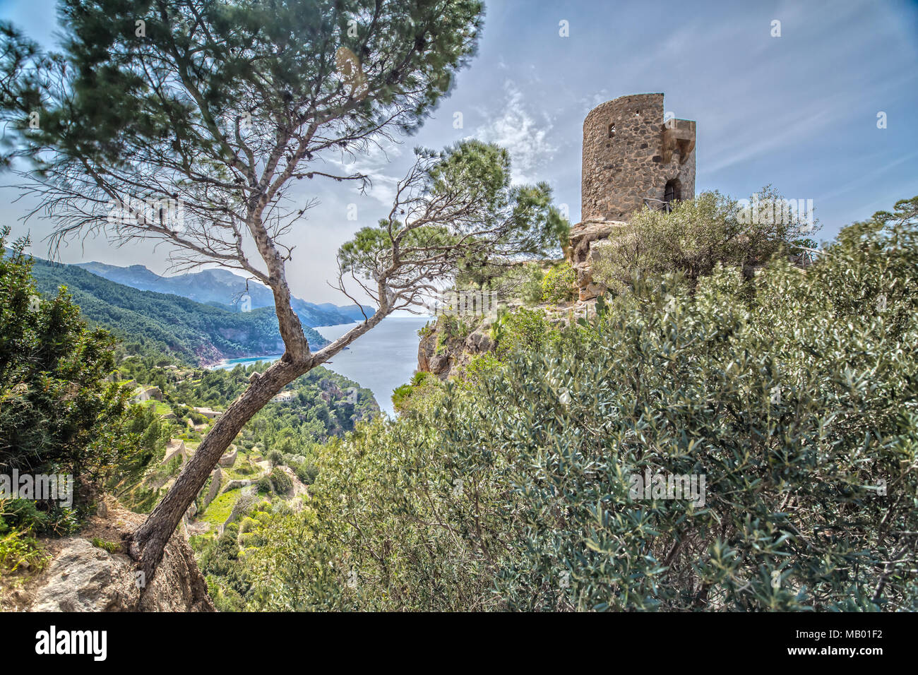 Torre de Verger Watchtower Stock Photo - Alamy