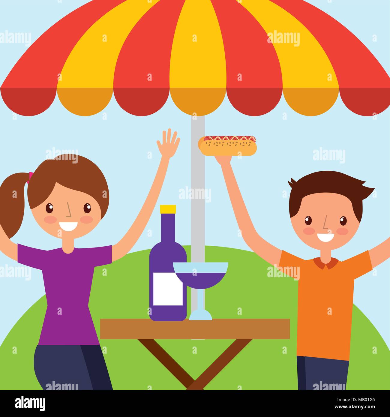 Young people celebrate love Stock Vector Images - Alamy