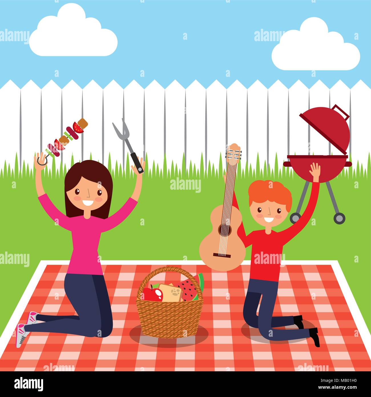 People outdoor food wine Stock Vector Images - Alamy