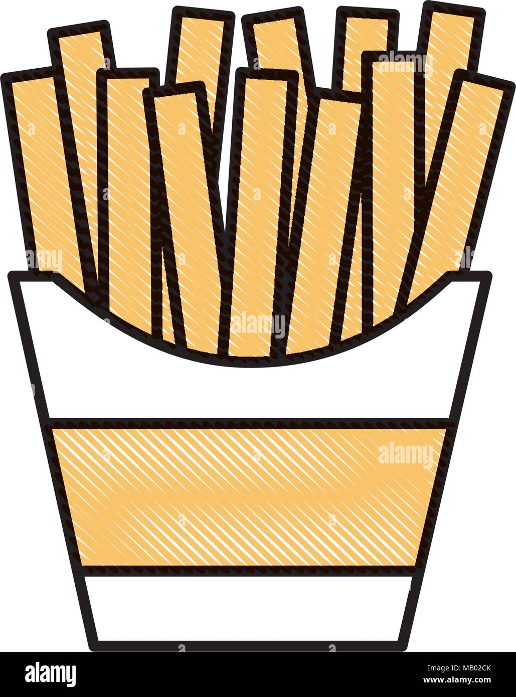 French fries in packaging Stock Vector Images - Alamy