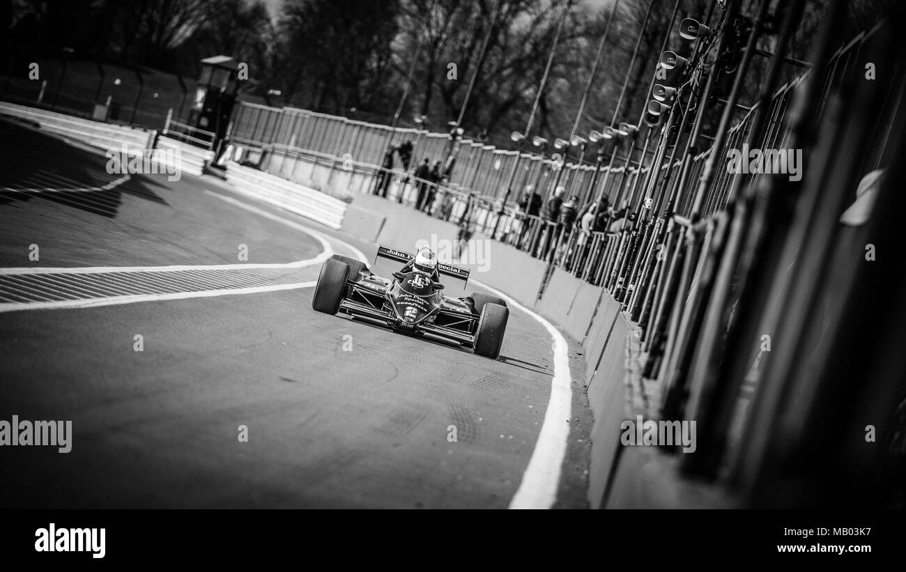 Japanese racing driver Katsu Kubota in the JPS Lotus 91/7 F1 car during ...
