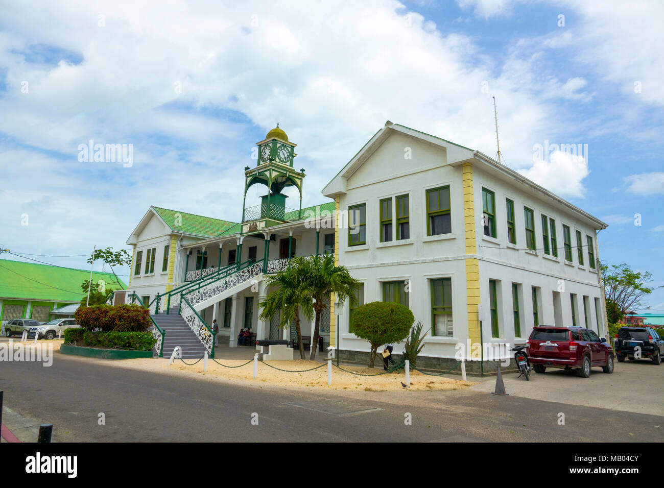 National supreme court building at the Cruise destination Belize in ...