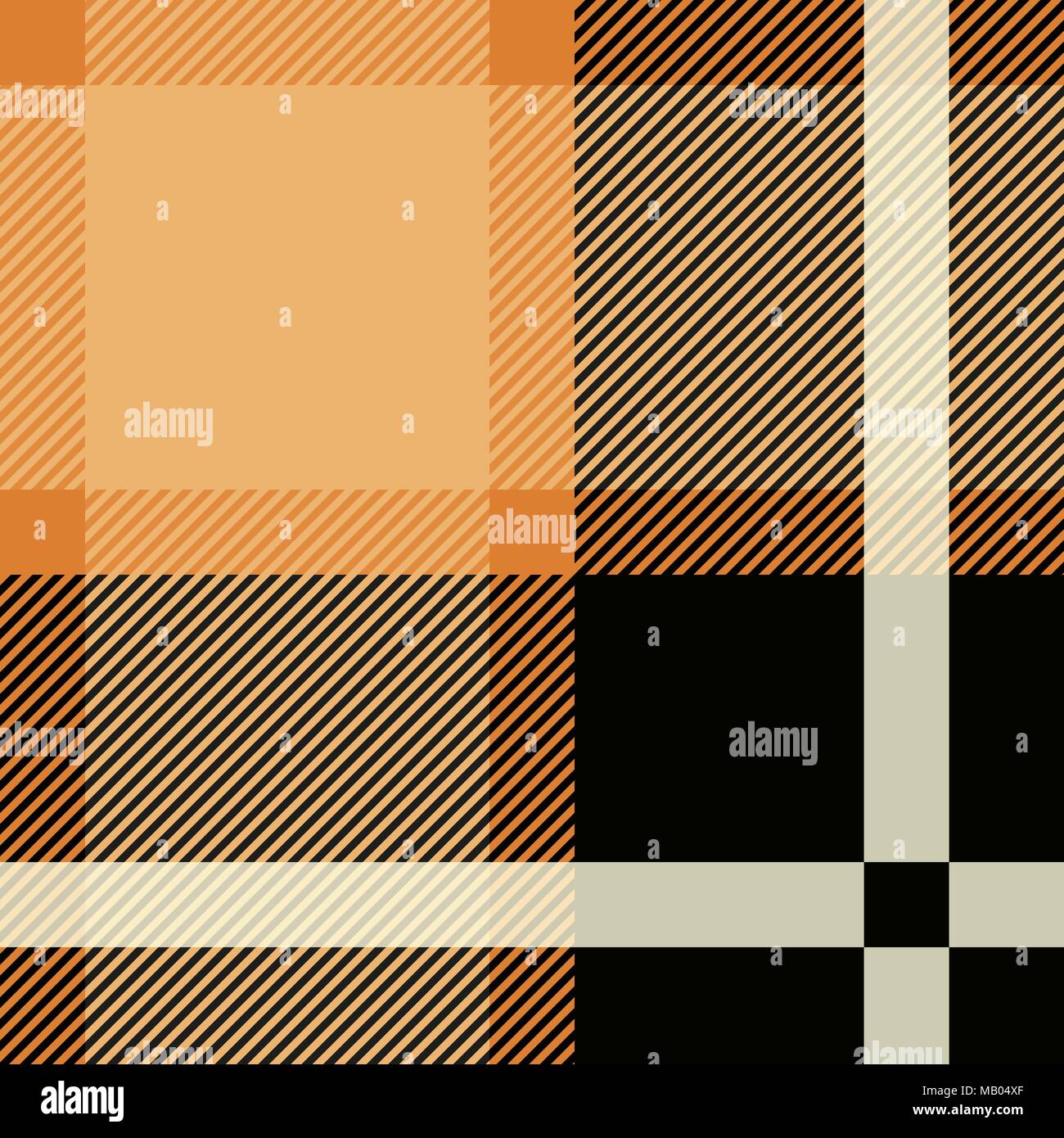 Tartan Seamless Pattern Background. Black and Beige Plaid, Tartan ...