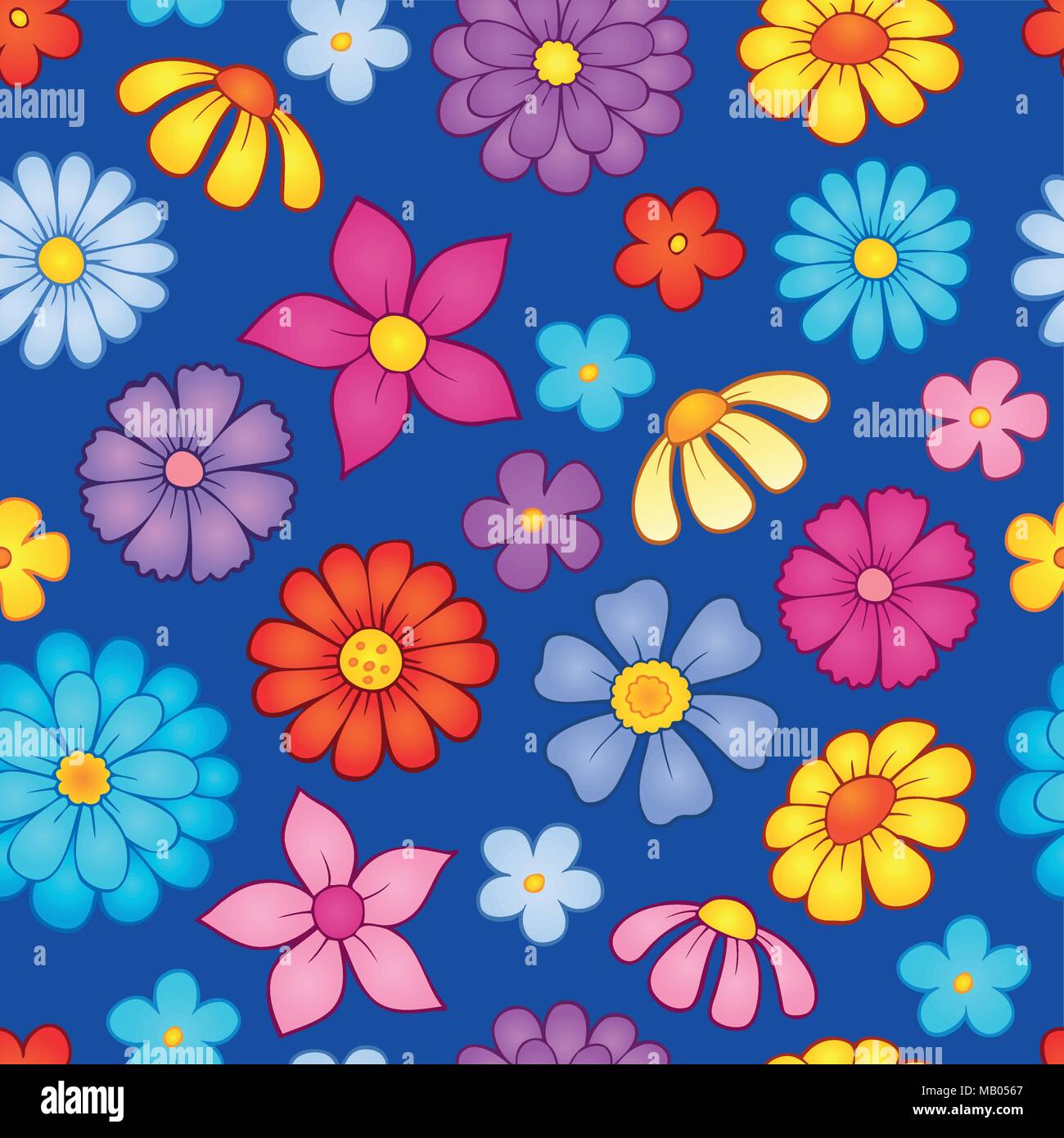 Seamless background flower theme 8 - eps10 vector illustration Stock ...