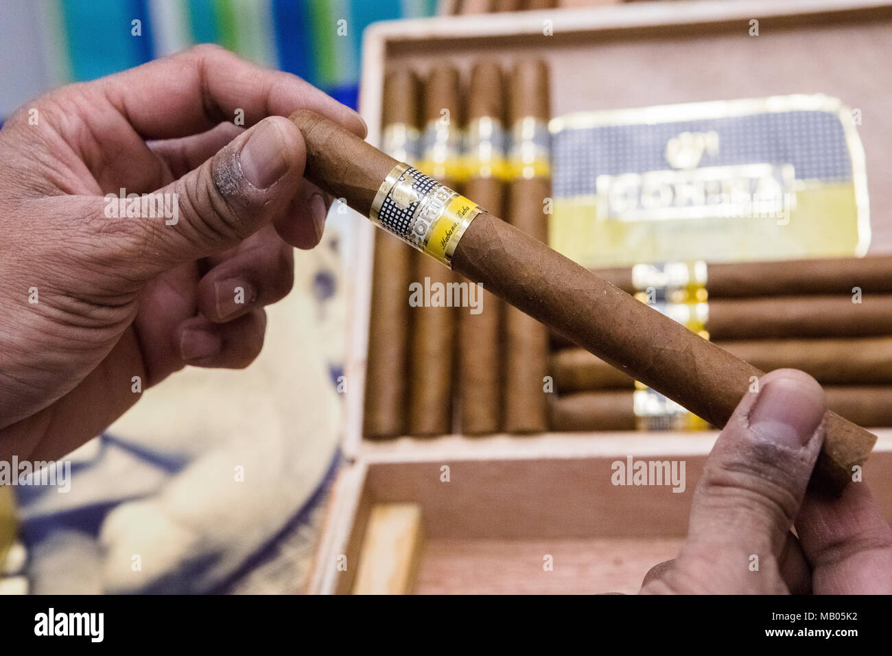 Cigar smoker hi-res stock photography and images - Alamy