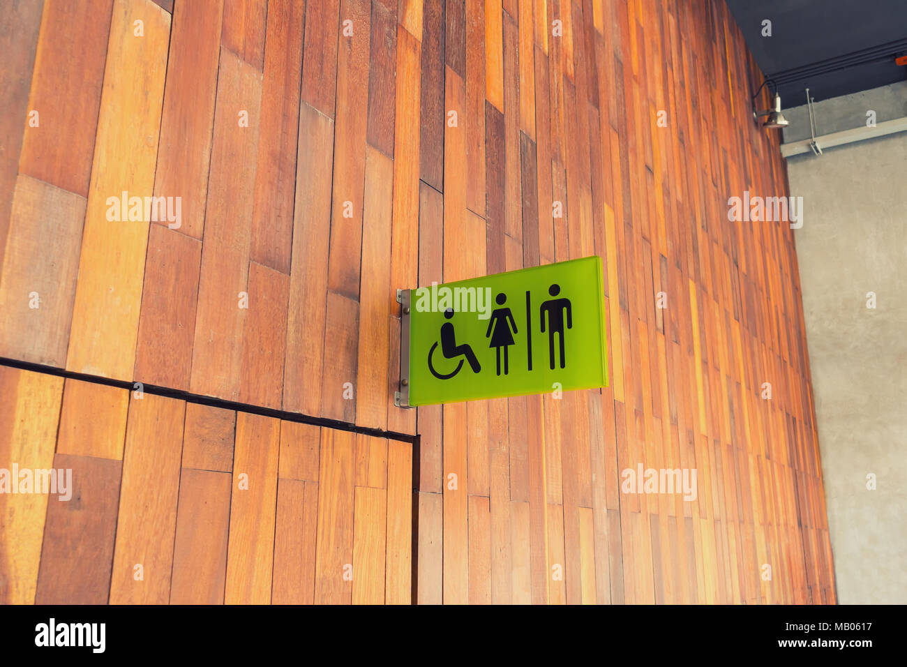 Modern signage of public rest room Stock Photo - Alamy