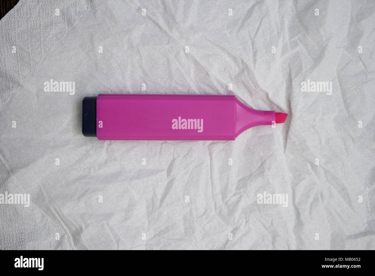 Pink highlighter marker Stock Photo - Alamy