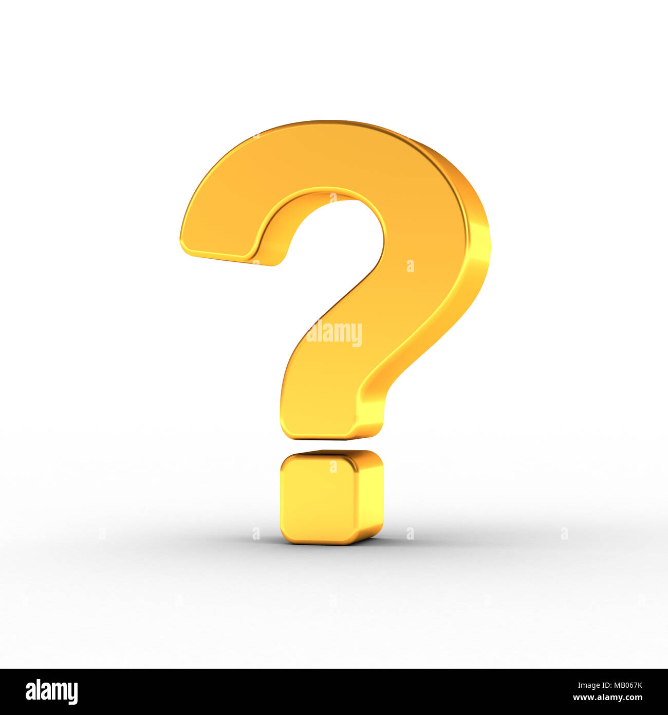 3d render gold question mark hi-res stock photography and images - Alamy