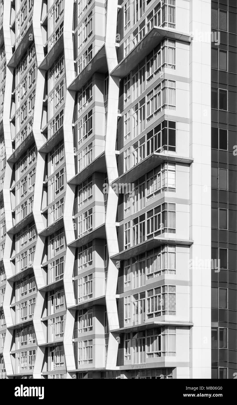 Modern facade of highrise building Stock Photo - Alamy