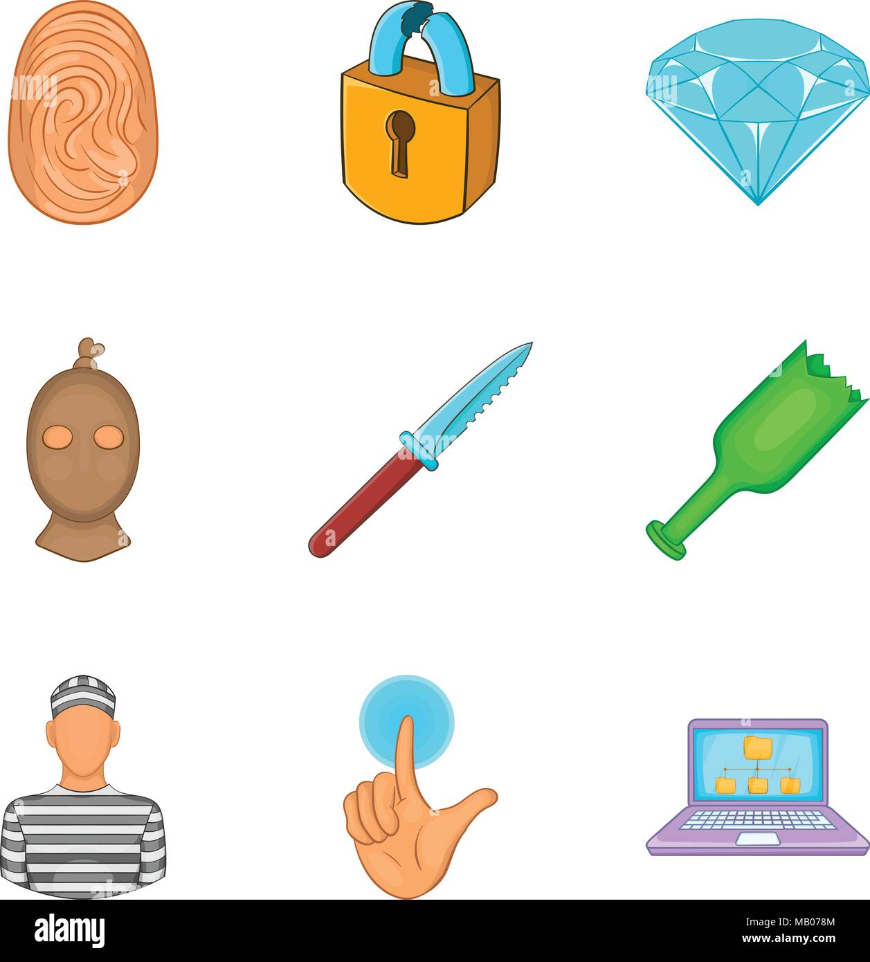 Malpractice icons set, cartoon style Stock Vector Image & Art - Alamy