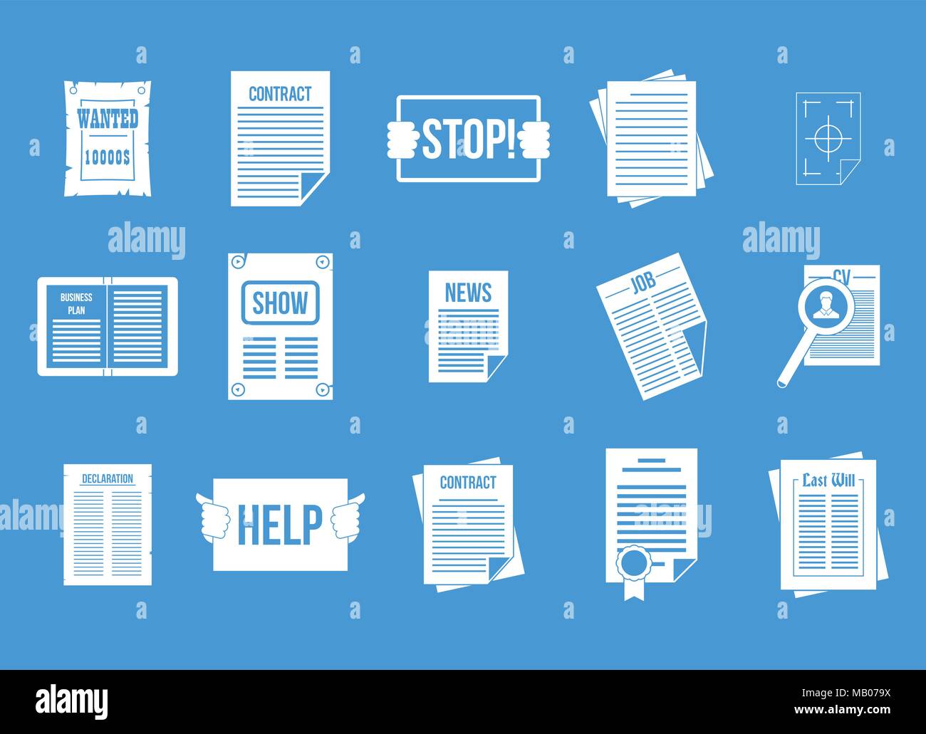 Leaflet icon blue set vector Stock Vector Image & Art - Alamy