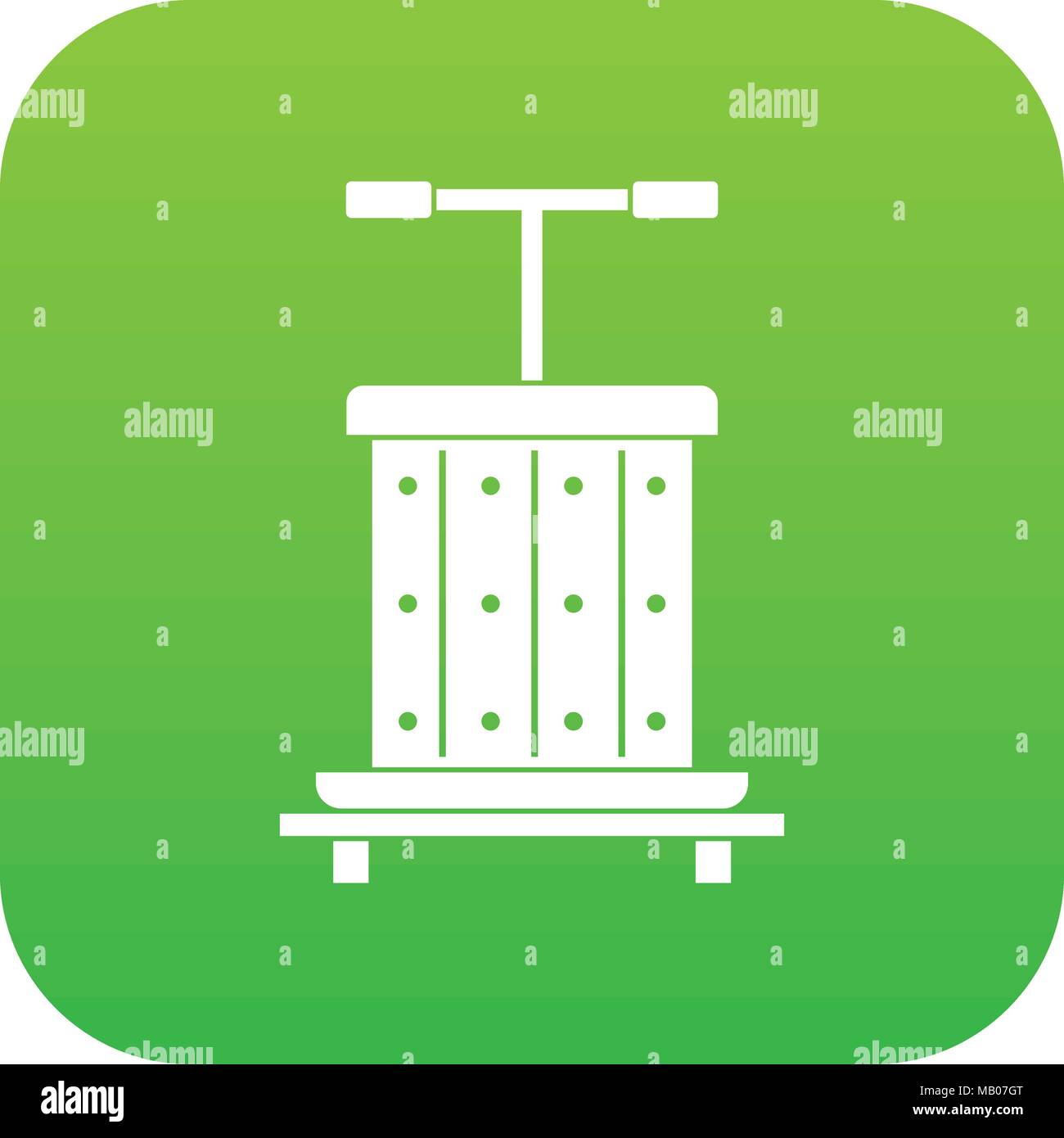 Traditional wooden press for grapes icon digital green Stock Vector ...