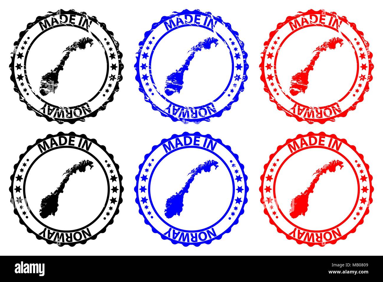 Norway map in blue Stock Vector Images - Alamy