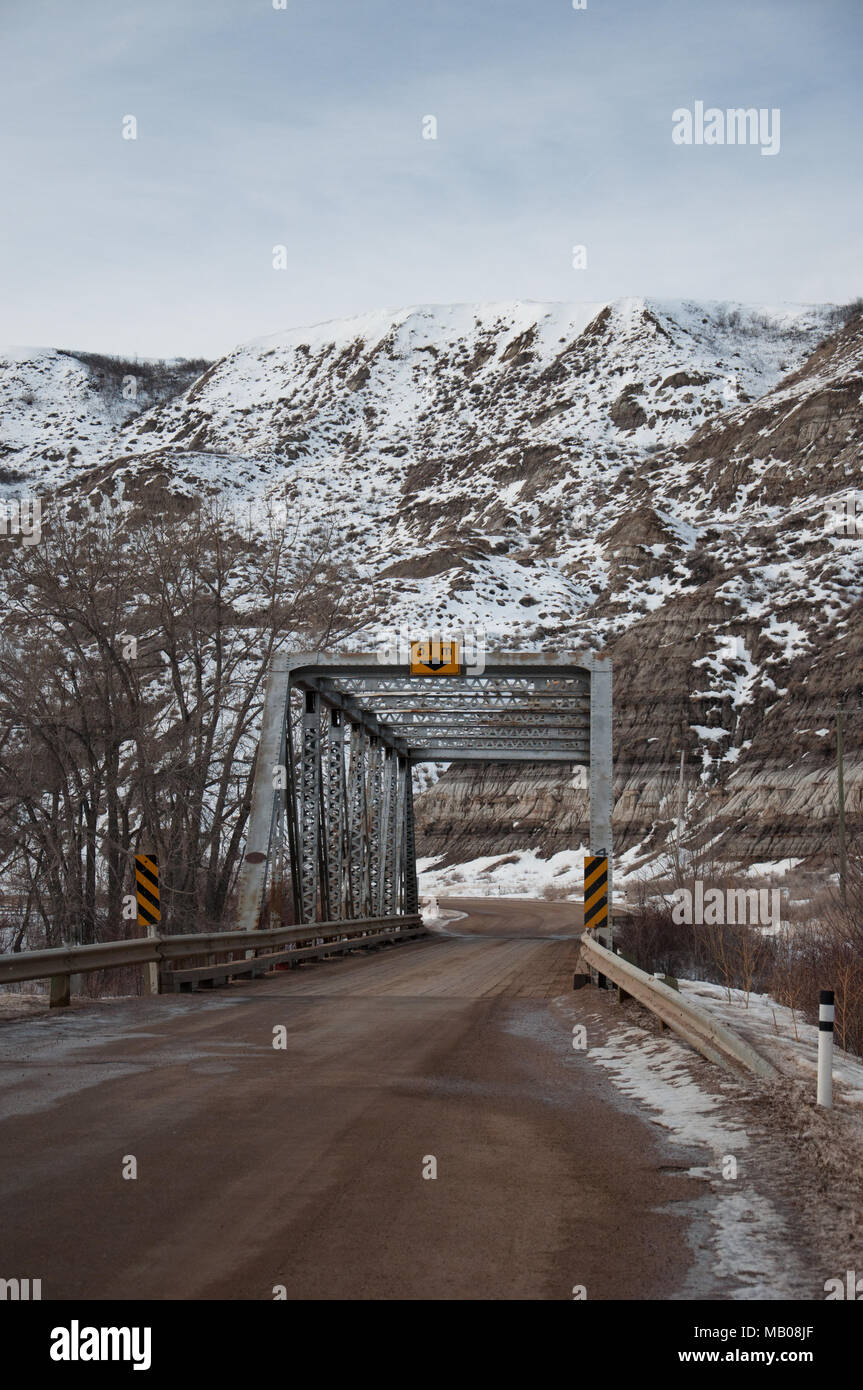 One of the Eleven one lane metal bridges carrying traffic over the ...
