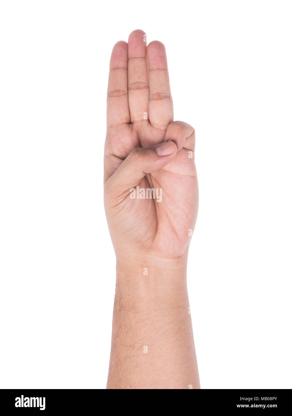 Three finger salute hi-res stock photography and images - Alamy