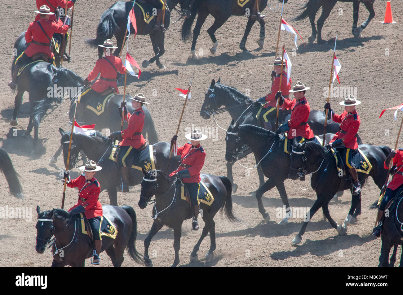 The Royal Canadian Mounted Police (RCMP) perform the musical ride at ...