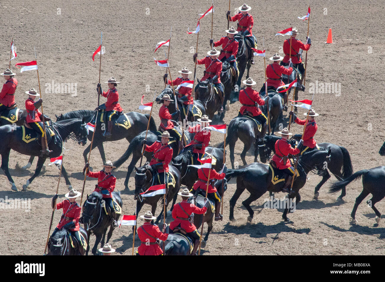 The Royal Canadian Mounted Police (RCMP) perform the musical ride at ...