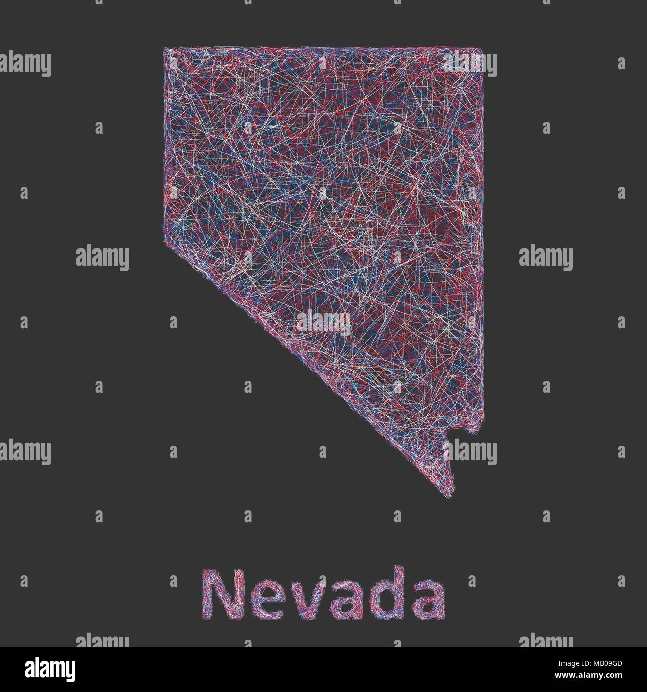 Nevada line art map Stock Vector Image & Art - Alamy