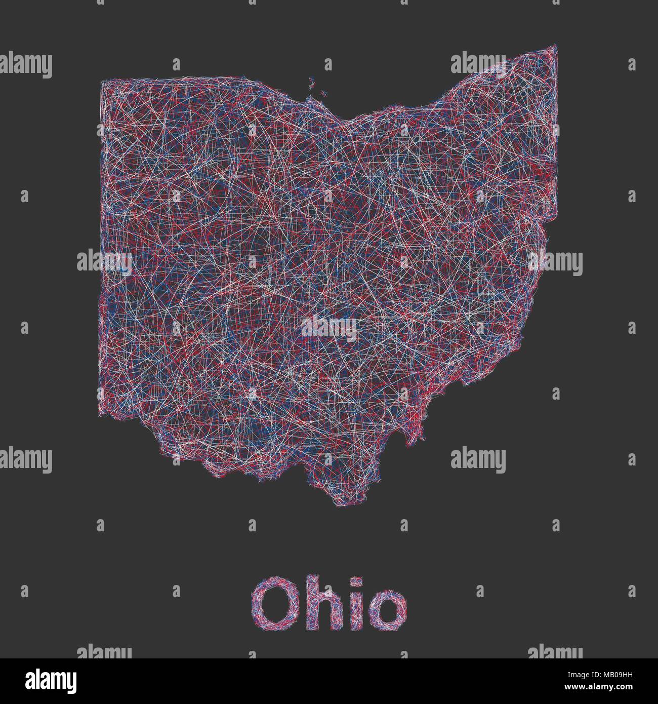 Ohio line art map Stock Vector Image & Art - Alamy