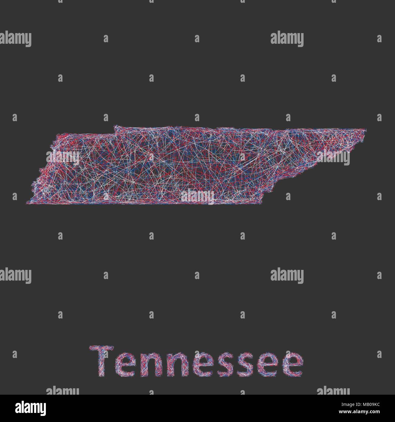 Tennessee line art map Stock Vector Image & Art - Alamy